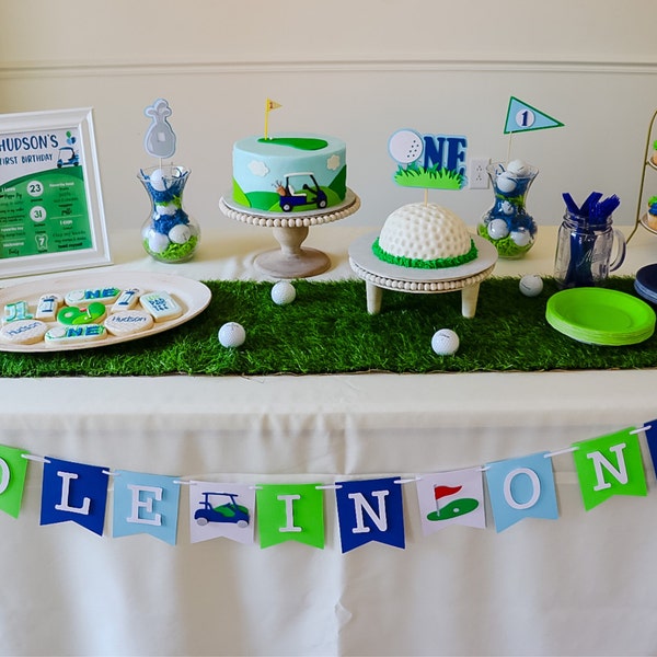 Golf 1st Birthday Party Bundle Boy - Par-tee Decorations Kit - Etsy