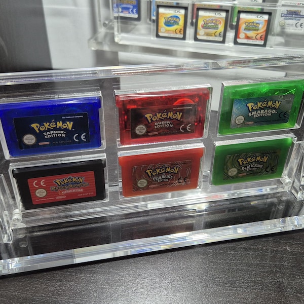 Game Boy Advance Clearstand 6GBA 6 Cartridge Display Stand Case for ...