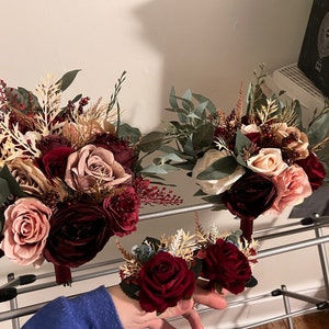 Floor Free Standing Arch Arrangement Aisle Flowers White Boho Pampas ...