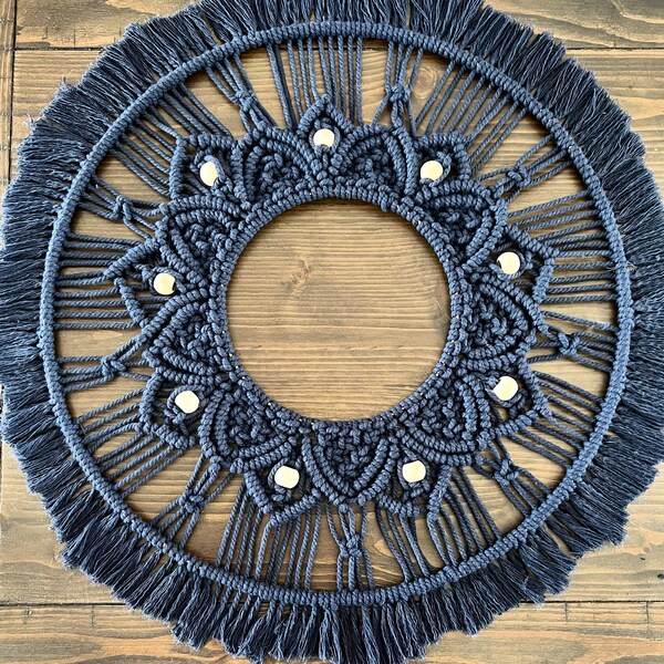 Sun & Moon Macrame Hanger Bundle Wall Hanging Base Set Cloud Ornament ...