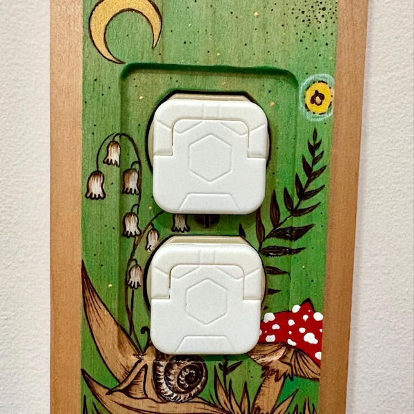 Whimsical Wood House Number Sign House Number With Mushrooms Custom ...