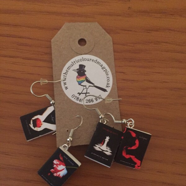 Miniature Book Earrings in Twilight Saga Style From "the Earring ...