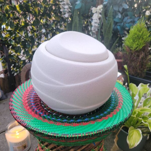 Two Person Urn - Floral Heart Shaped - Biodegradable Cremation Ashes ...