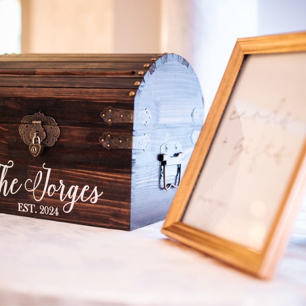 Boho Wedding Card Box, Rustic Card Box With Slot, Bridal Shower Card ...