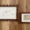 Handcrafted Scalloped Walnut Frame - Rustic Home Décor, Custom Sizes ...