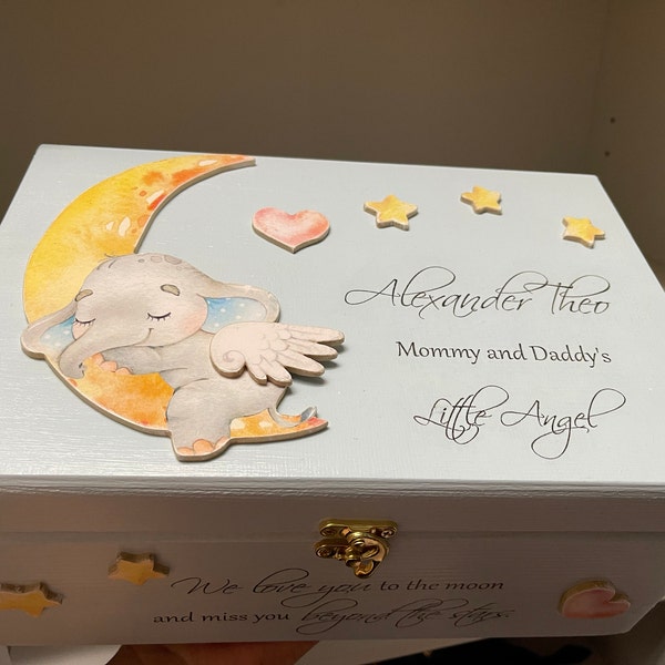 Baby Loss Memorial Box, in Memory of Child, Mom of an Angel, Angel Baby ...