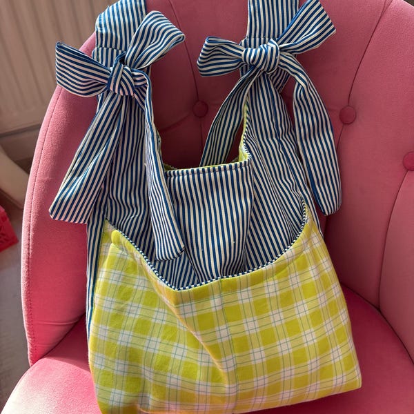 The Slouchy Bow Bag Sewing Pattern I Video Tutorial & Illustrated ...