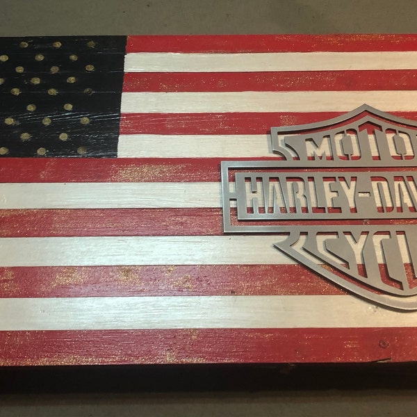 Harley Davidson Metal Sign Biker Gift Motorcycle Garage Sign Father's ...