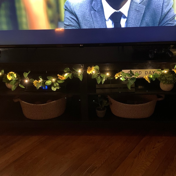 Sunflower Garland String Lights: 20 LED, 6.56ft Battery Operated Fairy ...