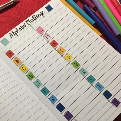 Alphabet Reading Challenge Planner Stickers ABC Reading Planner ...