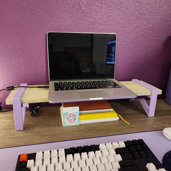 Minimalistic Wooden Monitor Stand, Computer Stand, Monitor Stand, Desk ...