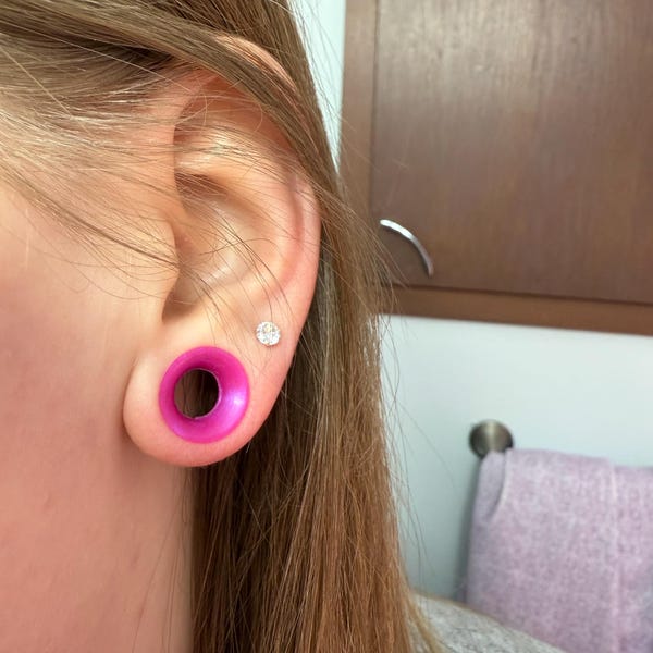 Athena Filigree Ear Plugs Steel Double Flare Teardrop Gem Wedding Gauges Tunnels Earrings 0g 00g ...