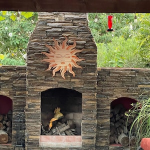 Sun in Splendor Metal Wall Art Southwest Decor Sun Face Art Outdoor ...