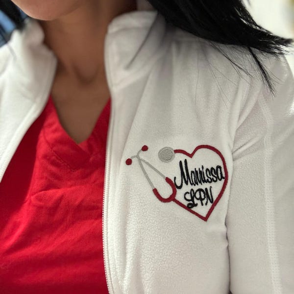 Custom Embroidered White Medical Lab Coat/women's Fit/wonder Wink Brand ...