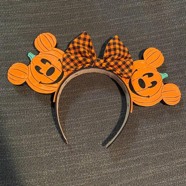 Pumpkin Mickey 3D Ears - Etsy