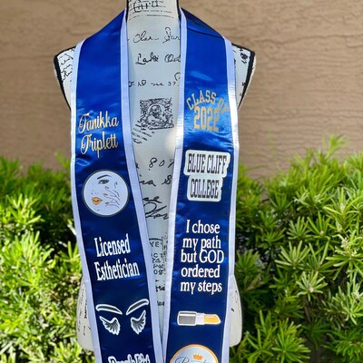 Dual Colored Panel Custom Graduation Stole HBCU Style - Etsy