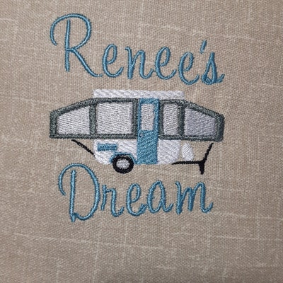 Pop up Camper Machine Embroidery Design Camping Embroidery, Camper ...