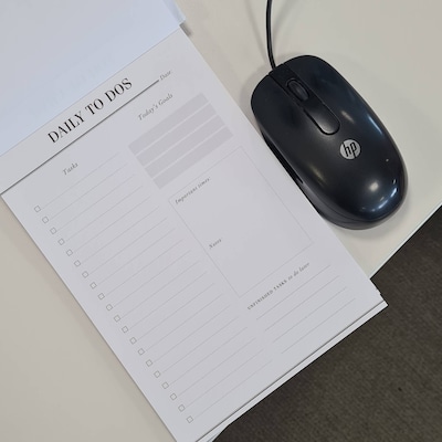To Do List Notepad / Daily Planner Desk Pad / A5 Desk Planner, Work to ...