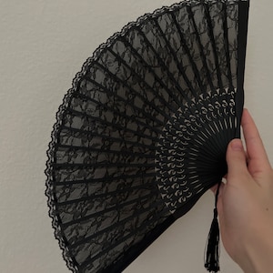 Black Hand Fan handheld Folding Fan, Man Hand Fan,boy Hand Fan,men Hand ...