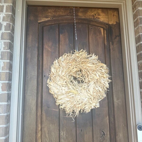 Corn Shuck Wreath - Fall Corn Shuck Wreath - Farmhouse Wreath - Fall ...