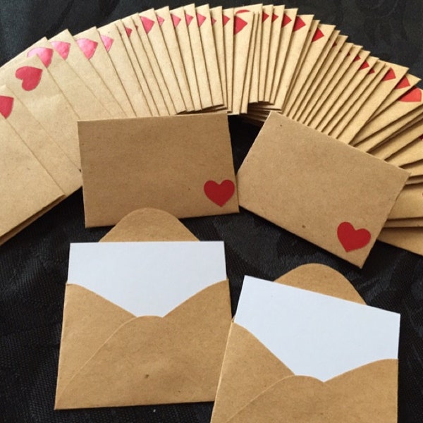 100 Mini Brown Envelopes - Seed Packets - Confetti Packets - Mini ...