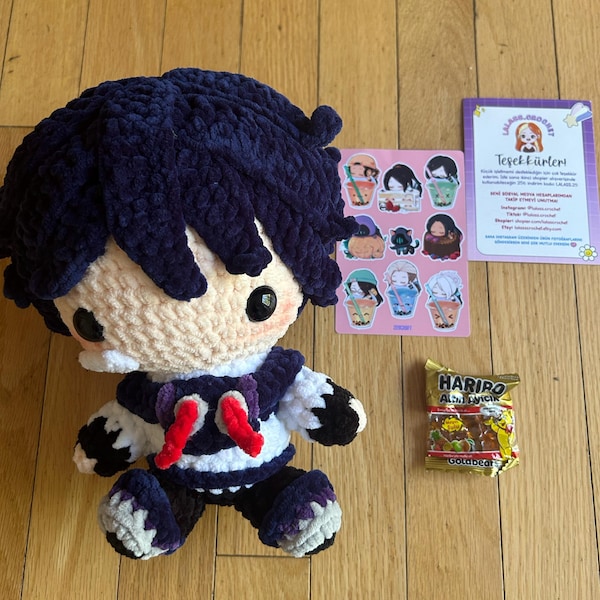 Valorant Raze Big Plush Amigurumi %100 Handmade and Velvet Yarn, Gamer ...