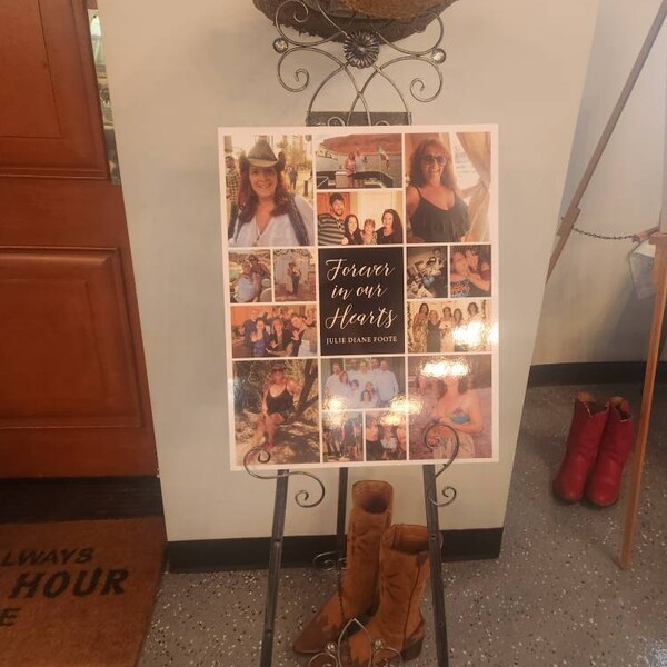 In Loving Memory Funeral Poster Memorial Photo Collage Picture Display ...