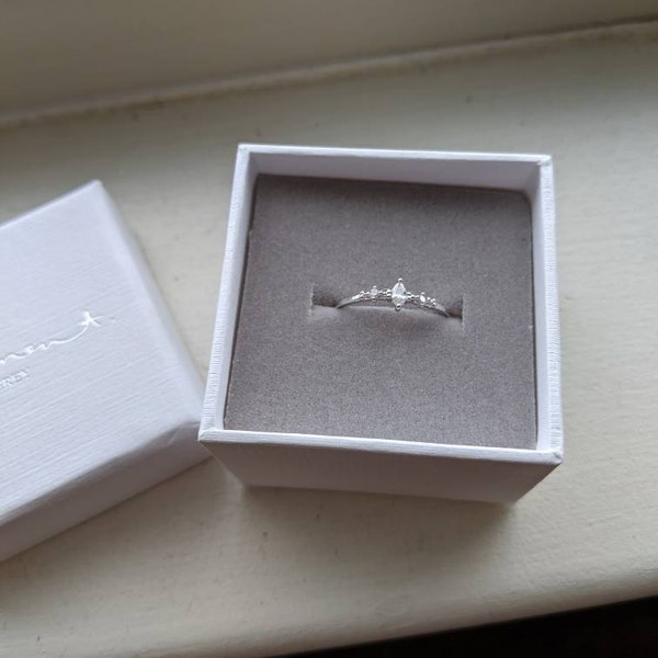 Avalon Marquise Crystal Ring, Minimalist Ring, Crystal Ring, Stackable Ring, Statement Ring ...