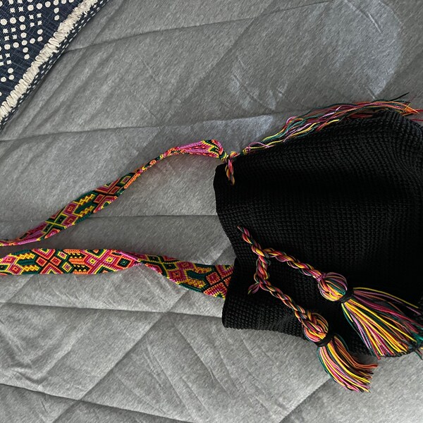 Mexican Morral Bag, Handmade Crochet Purse Bag, Crossbody Bags, Mochila ...