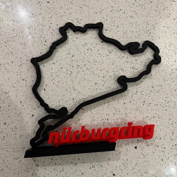 Nurburgring Desk Art Sculpture | Free Standing Nürburgring Nordschleife ...