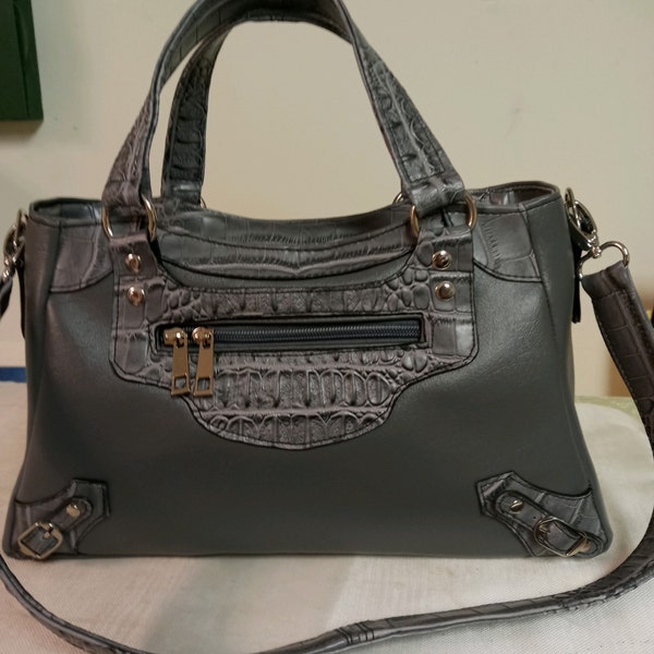 Zoe Satchel Handbag Purse PDF Sewing Pattern, Tote Bag, Faux Leather ...