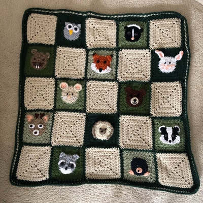 Springbok Granny Square Crochet Pattern - Etsy