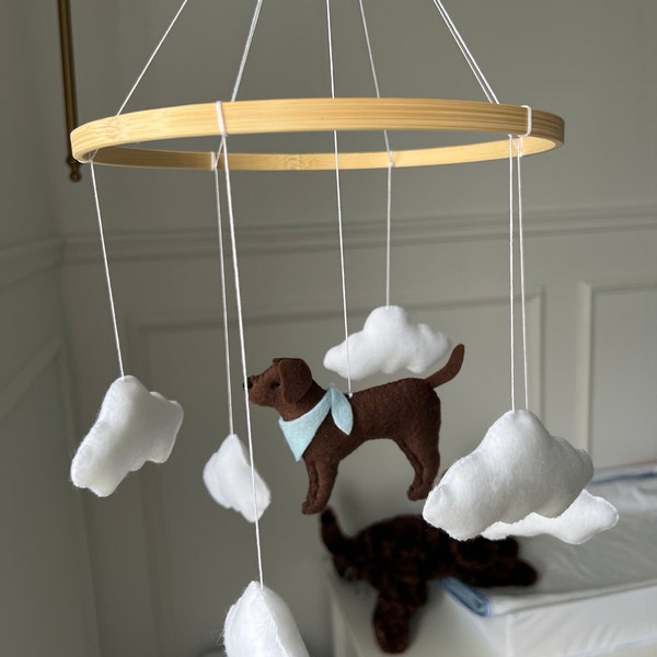 Dog Baby Mobile, Labrador Mobile Nursery, Golden Retriever Mobile, Baby ...