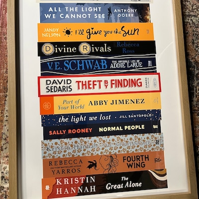 Custom Book Stack Art Print Digital - Etsy