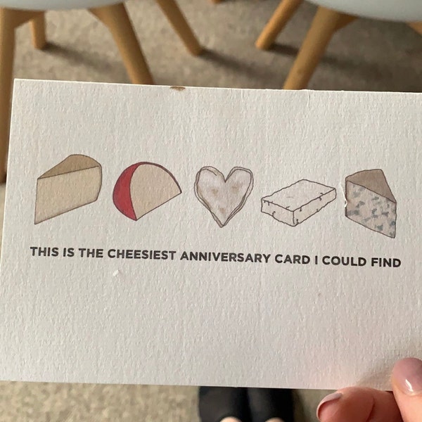 Funny Cheesy Anniversary Card - Etsy