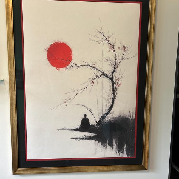 Become One - Zen Meditation Wall Art, Japanese Spiritual Art, Buddha ...