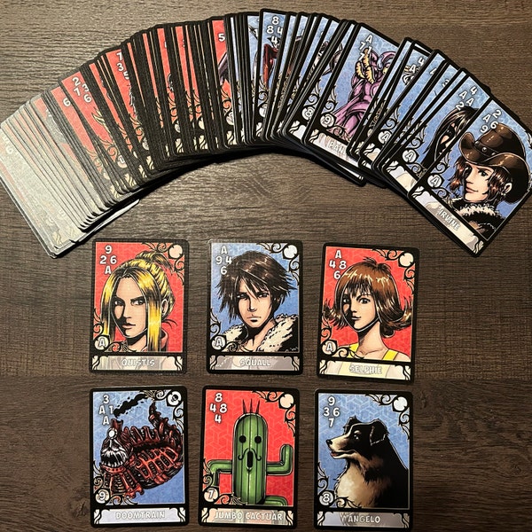 FFVIII Triple Triad Full Card Set - Etsy