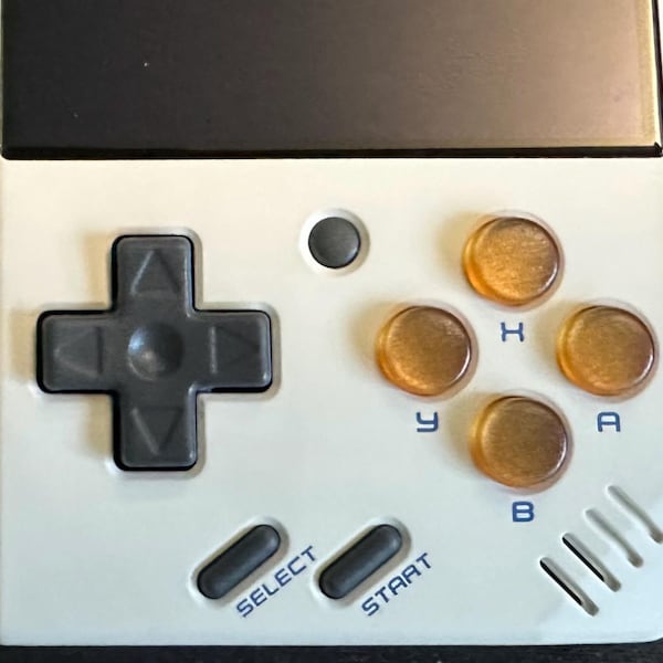 Anbernic RG35XX SP Grey/beige NES Mod Buttons and Sticker device Not ...