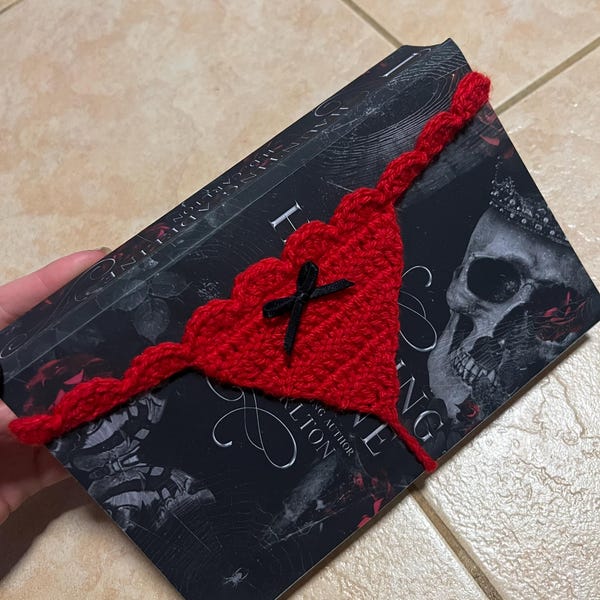 PDF Crochet Book Thong Bookmark Pattern, Easy Funny DIY Gift Idea ...
