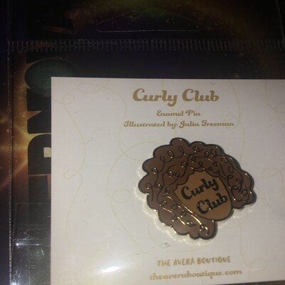 Curly Hair, Enamel Pin, Curly Club, Curly Girl, Curly Hair Dont Care ...