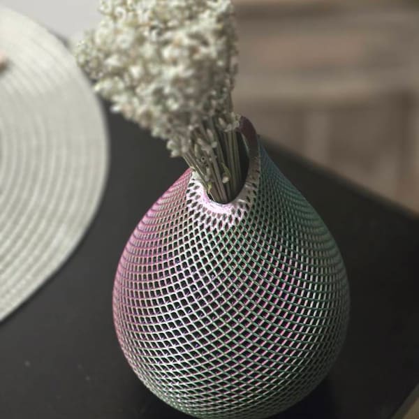 Tear Drop Shape 3D Printed Dry Flower Vase | Modern Home Decor - Etsy
