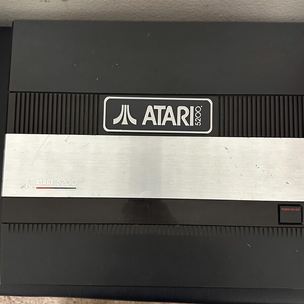 Atari 5200 Cartridge Slot Dust Cover - Black and Silver - Logo & Text ...
