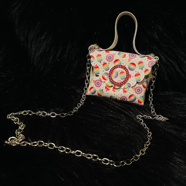 3D Mini Handbag Digital Scallop Template | Mini Handbag Template | Mini ...