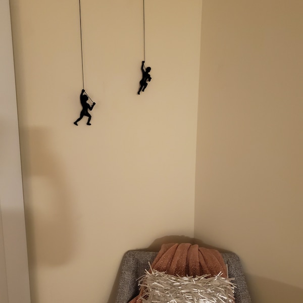 2 Piece Climbing Sculpture Wall Art Gift for Home Decor Interior Design ...