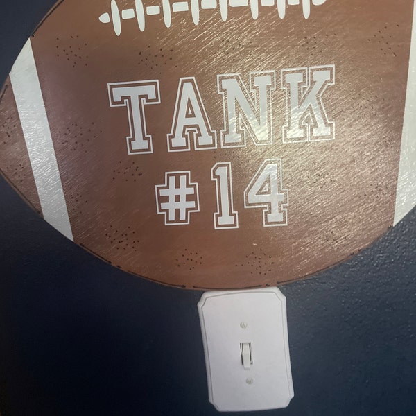 Personalized FOOTBALL Room Door SIGN Boy Sports Decor Wall Name Plaque ...