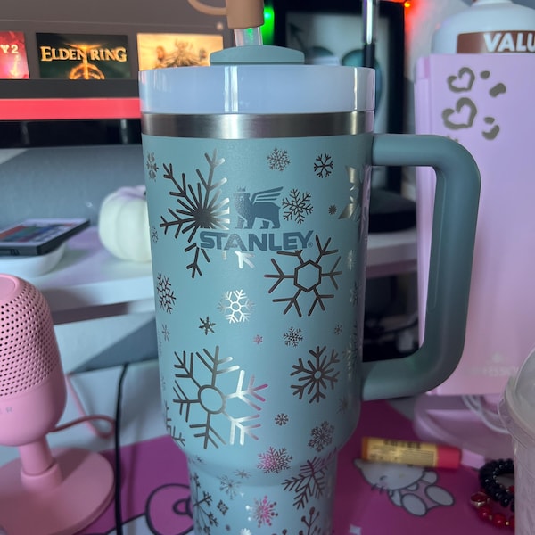 40 Oz Tumbler Pickle Pickles Handle Straw Pickle Lover Customized Laser ...