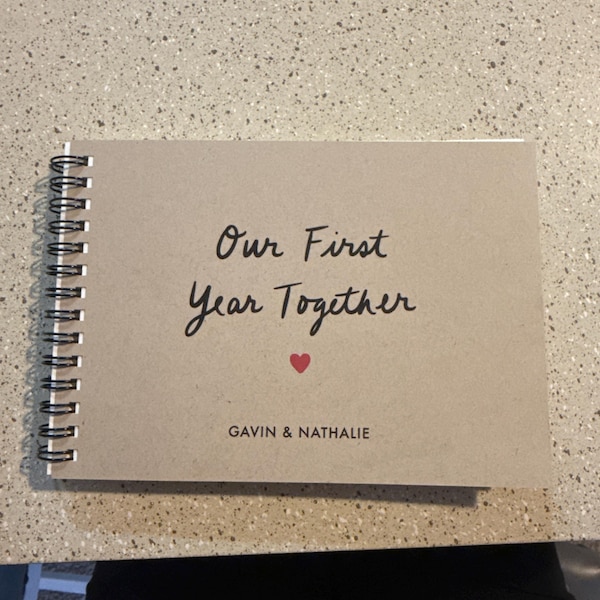 Our First Year Anniversary Scrapbook, 5x7" or 4.25x5.5" Personalized ...