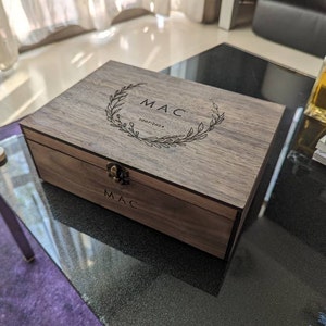 Personalized Memory Wooden Keepsake Stash Lock Box Wedding Gift for Him ...