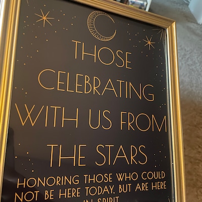 Art Deco Celestial Wedding Welcome Sign Template, Moon and Stars, PDF ...