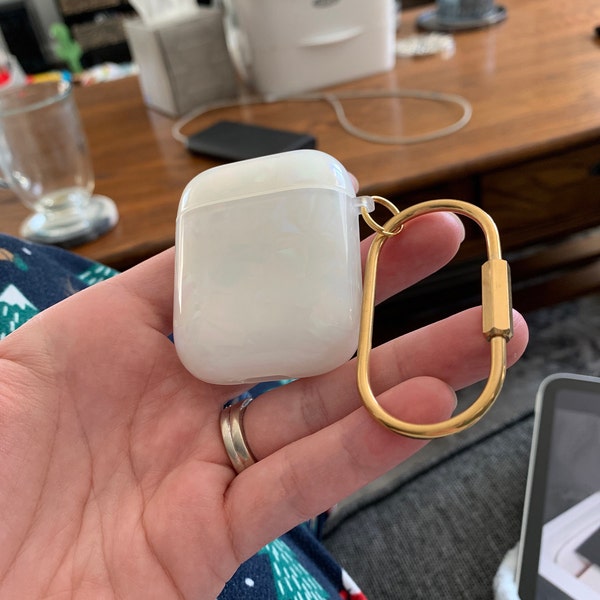 Pearl White AirPod Case, AirPod Pro Case, AirPod Case Keychain, AirPod ...